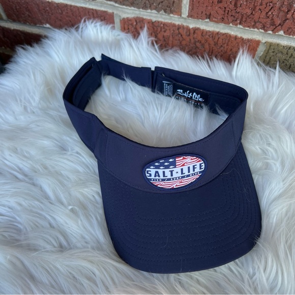 Salt Life | Accessories | Salt Life Navy Blue American Flag Logo Visor ...